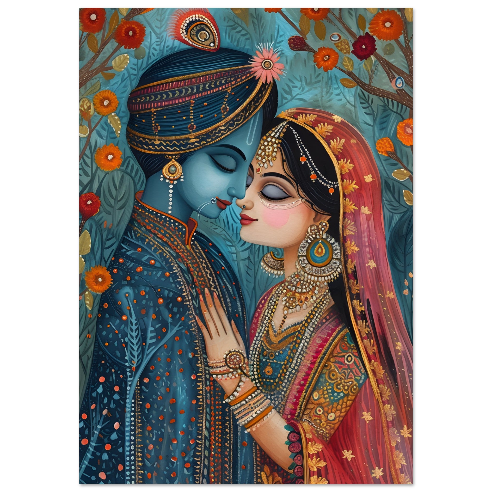 Timeless Elegance - ready to hang foam print : Traditional Indian coup ...