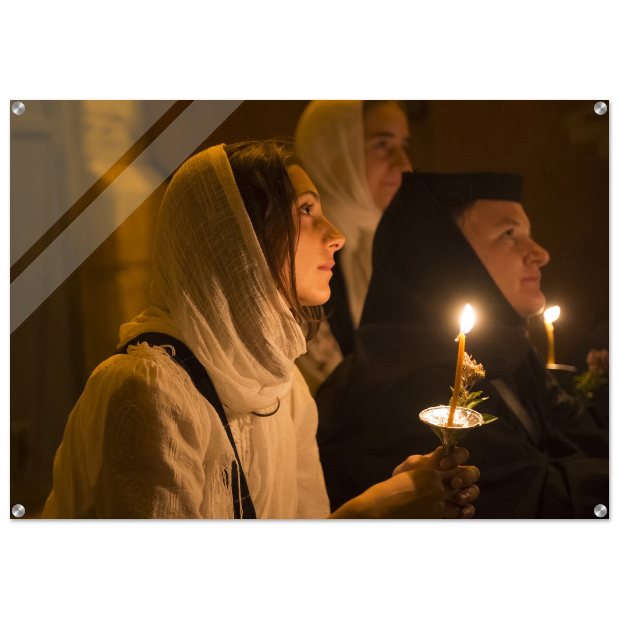Divine Illumination - ready to hang acrylic print : nuns gracefully ho ...