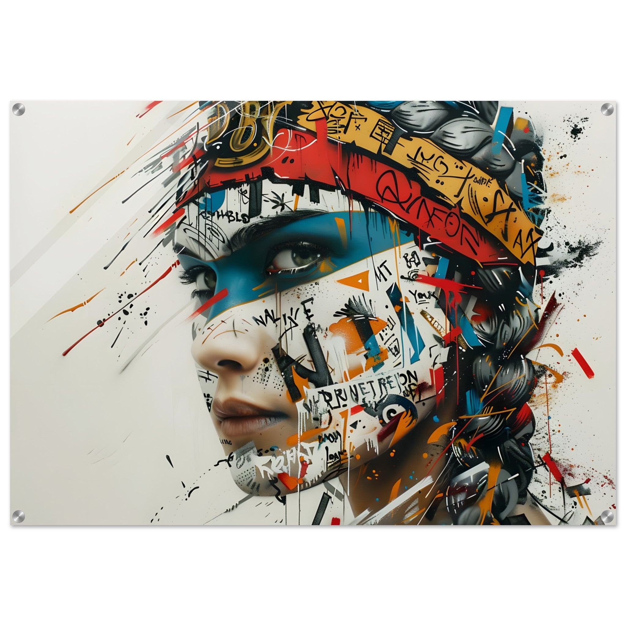 Urban Expression : ready to hang Acrylic Wall Art - Vibrant Graffiti P ...