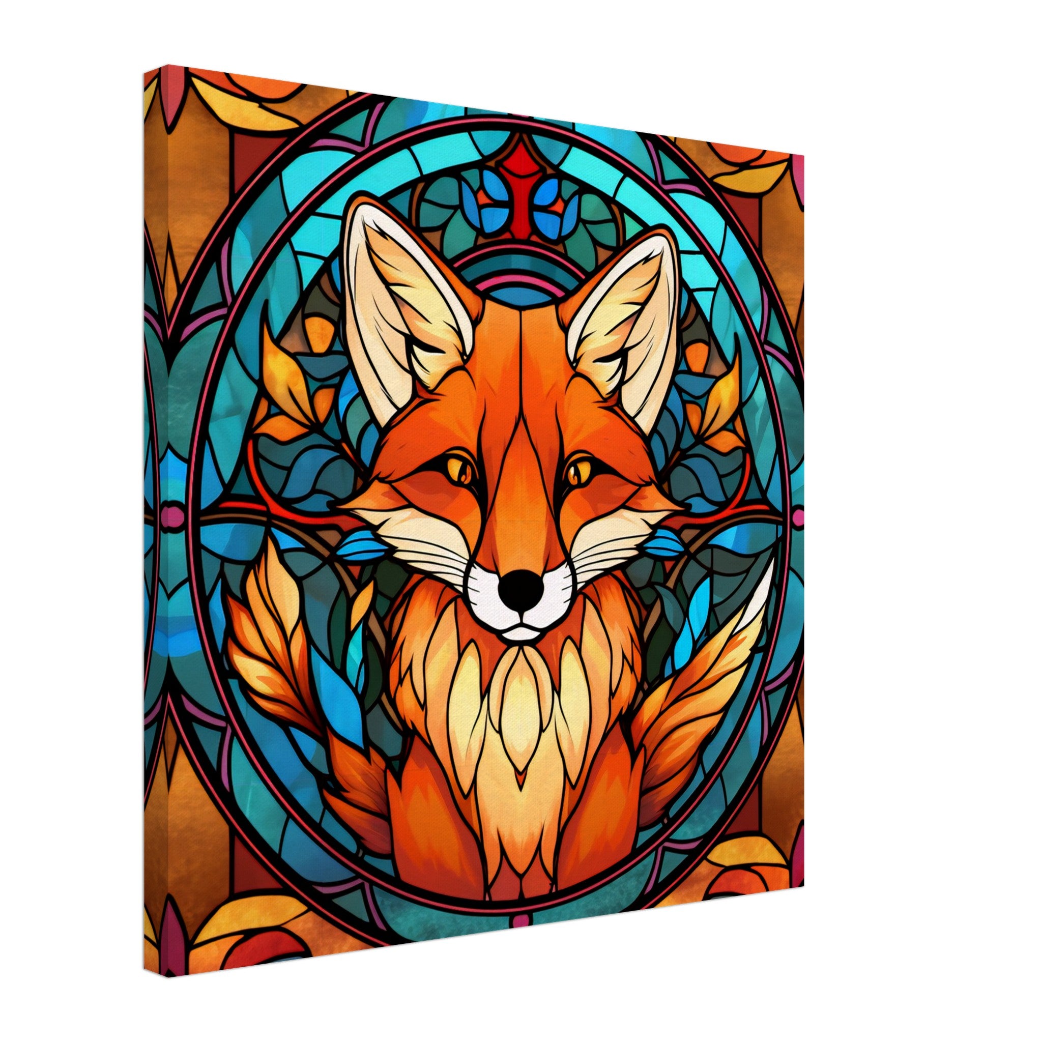 Fox in Glass - ready to hang canvas print : fox beautifully depicted i ...